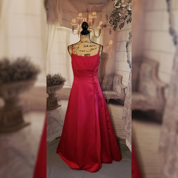 Alexia Designs | Dresses | Alexia Designs Claret Satin Formal Gown Nwt ...